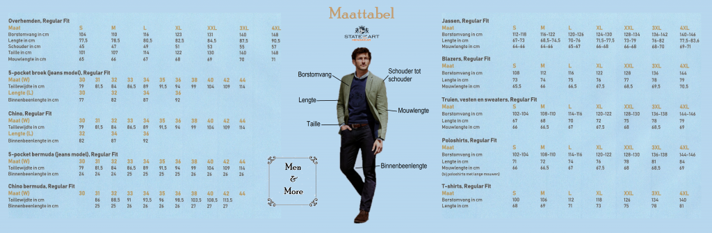 Maattabel – Men And More